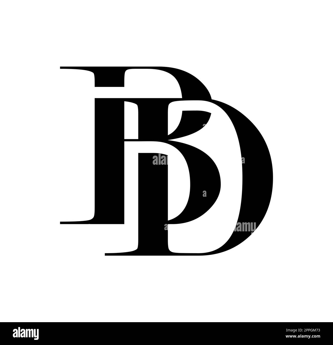 Monogram Logo vector Initial Letters BD Stock Vector Image & Art - Alamy