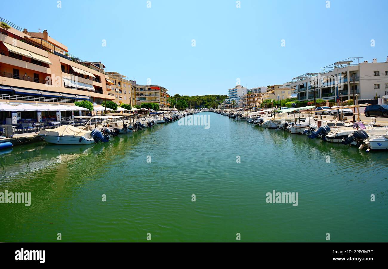 Harbor of Porto Cristo in Majorca island, Spain Stock Photo - Alamy