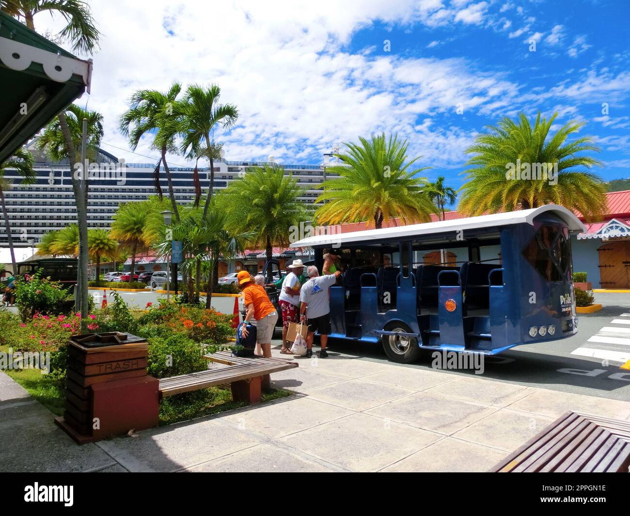 St. Thomas, USVI - May 4, 2022: The people after excursion or tour by ...