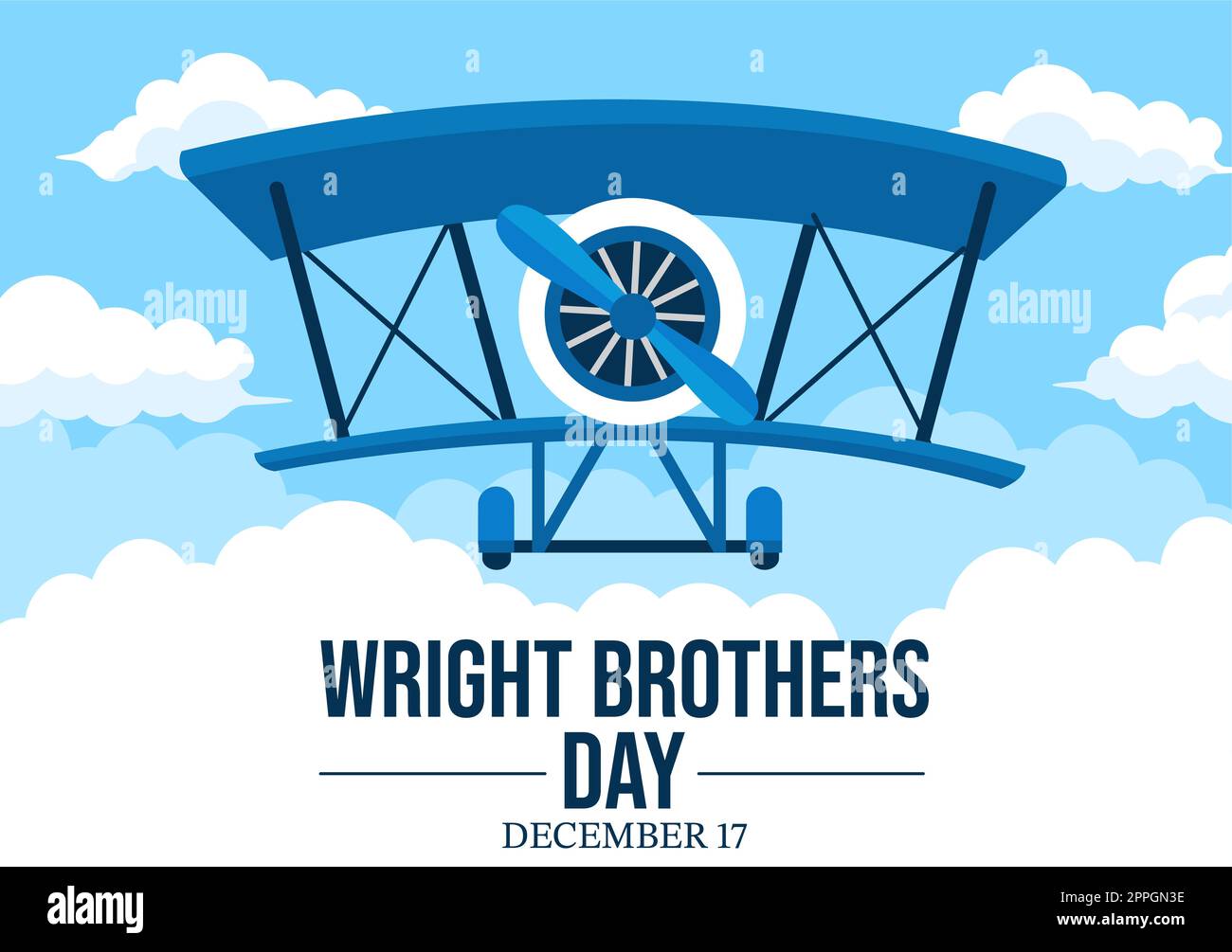 Wright Brothers Day on December 17th Template Hand Drawn Cartoon ...