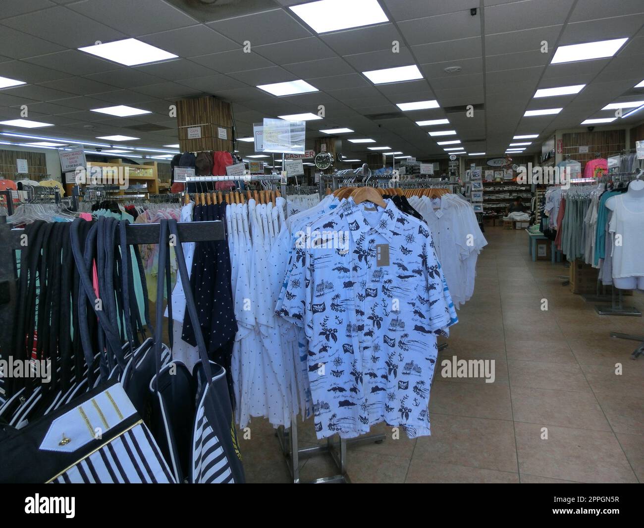 St. Thomas, USVI - May 4, 2022: Colorful goods at a street store on St ...