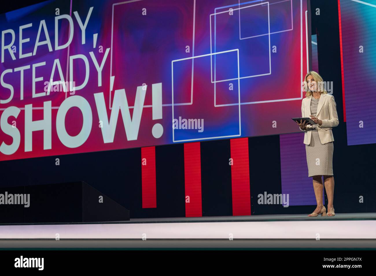 IFA 2022 Opening Press Conference, Melina Crane, Moderator Stock Photo ...