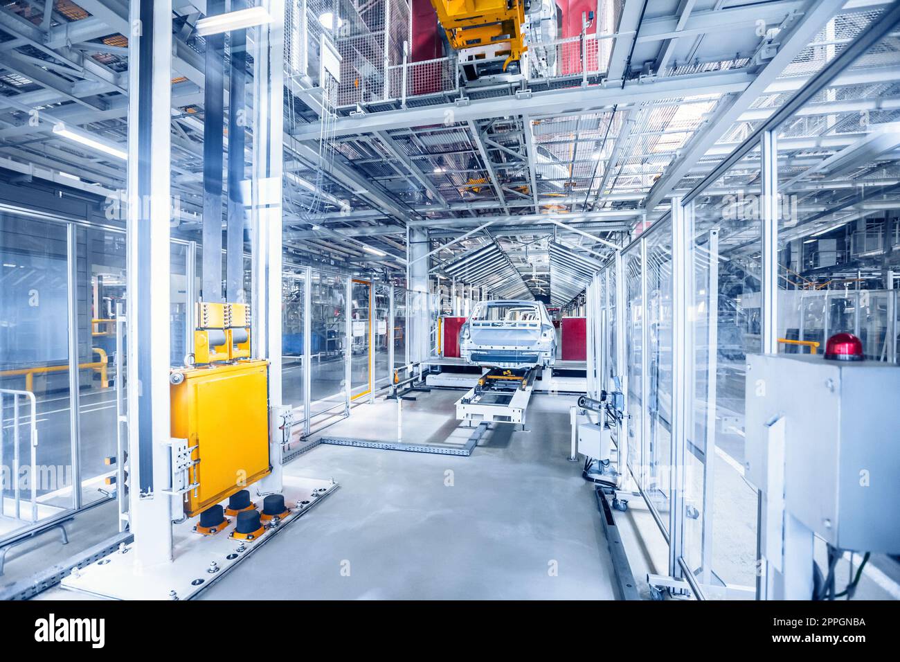 cars in a row at car plant Stock Photo - Alamy