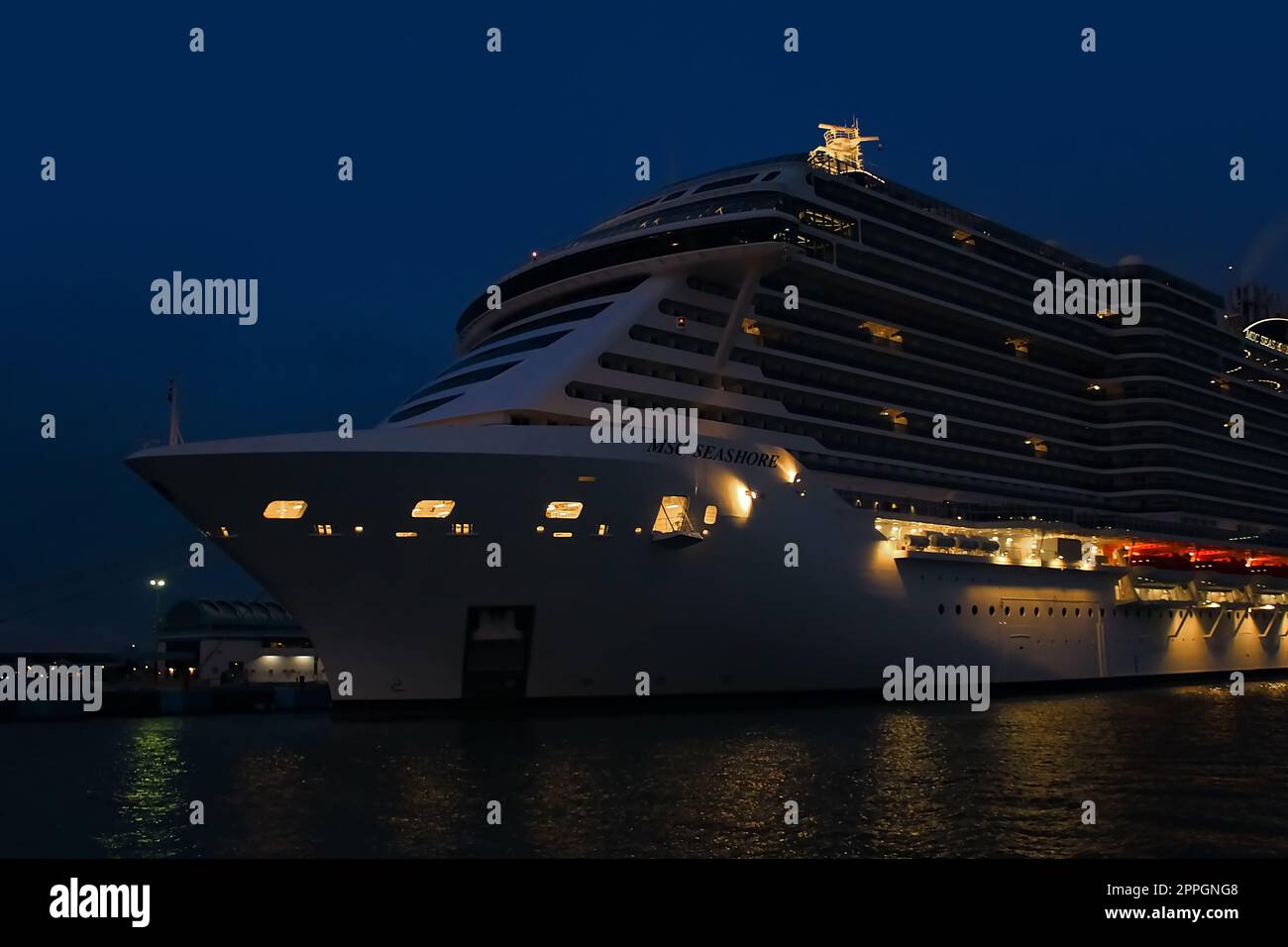San Juan, Puerto Rico - May 02, 2022: MSC Seashore cruise ship docked ...