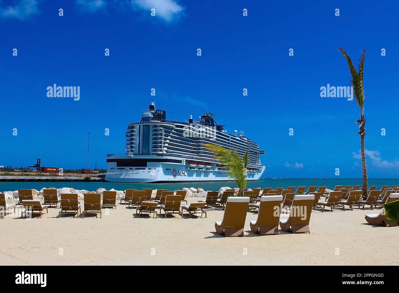 Puerto Plata, DR - May 10, 2022: MSC Seashore cruise ship docked at ...