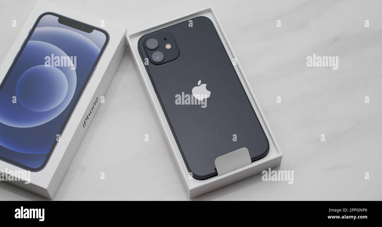 Hong Kong, 11 January 2021: Unbox Iphone 12 Stock Photo - Alamy