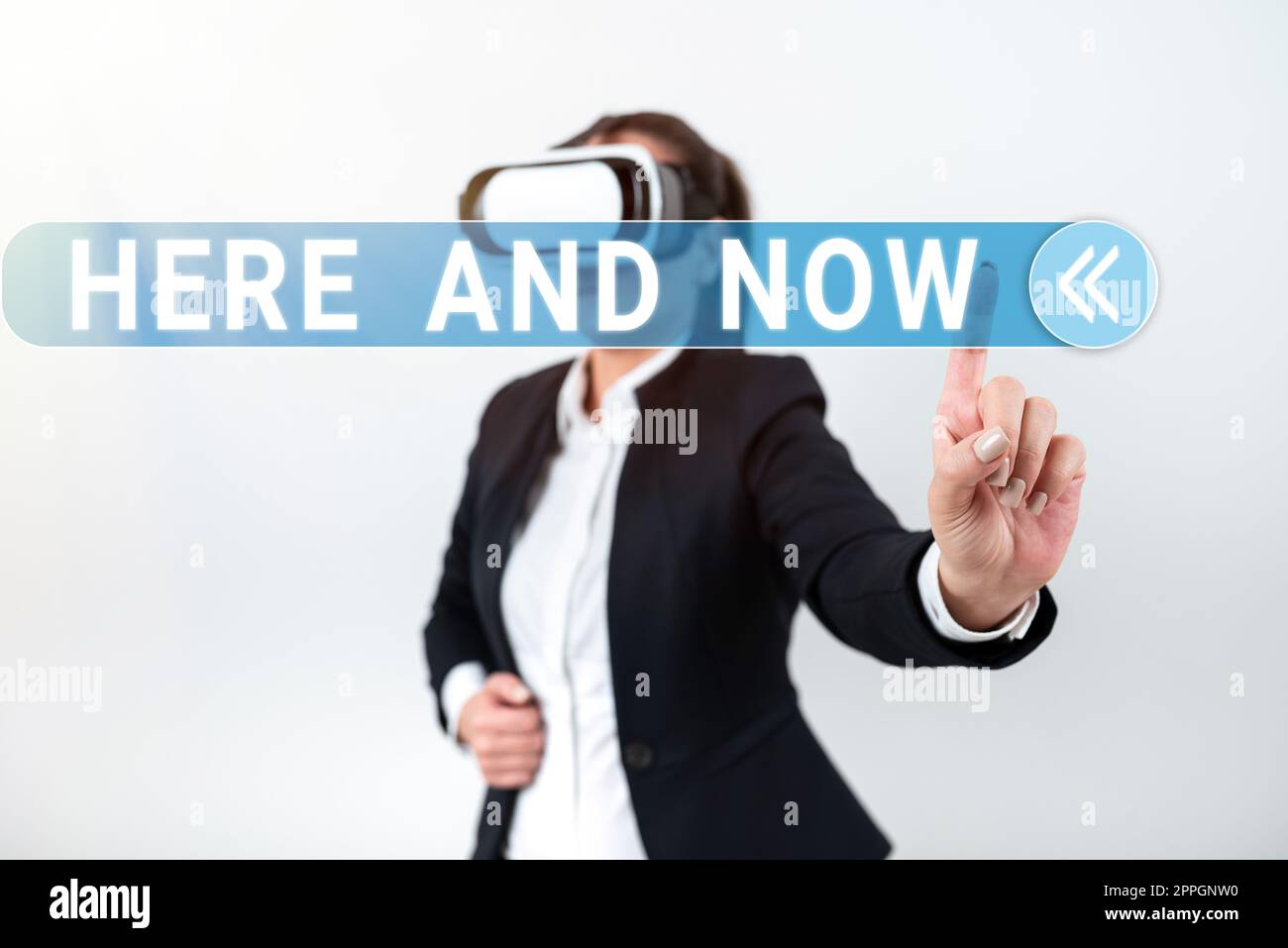 Conceptual caption Here And Now. Business concept Present at this exact ...