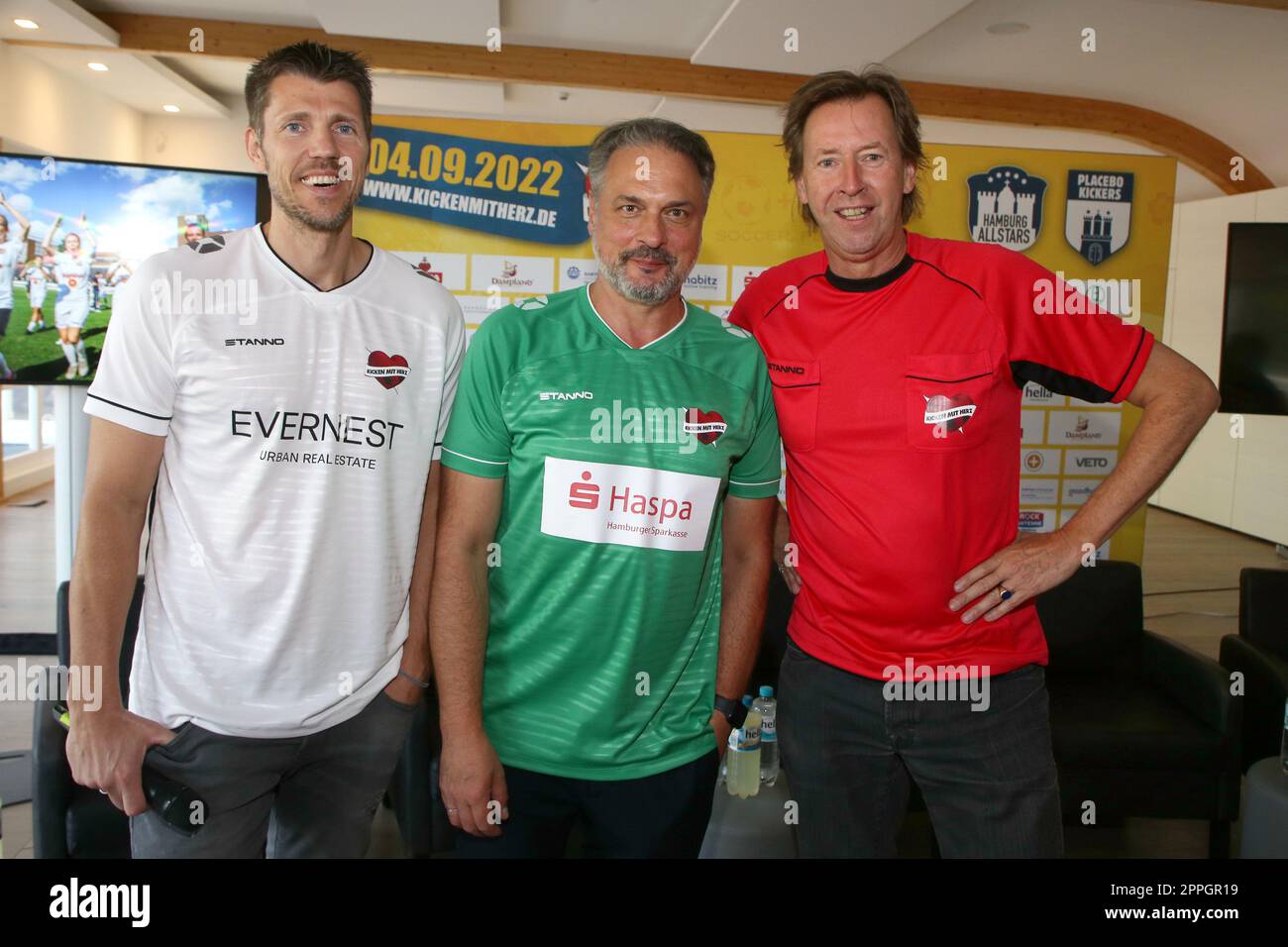 Fabian Boll, Thomas Mir, Lou Richter, Pressekonferenz Kicken mit Herz ...