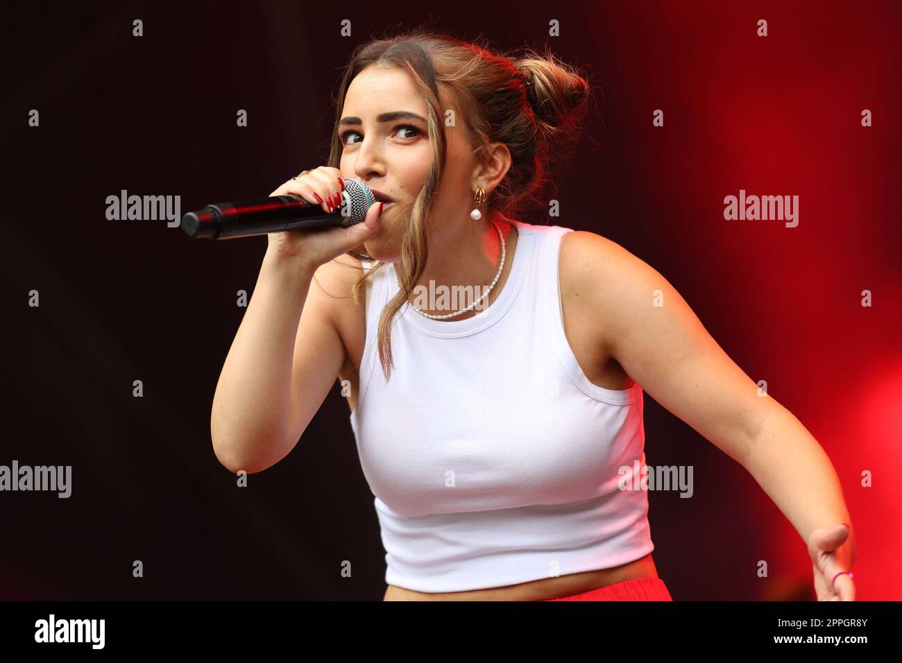 Nina Hahn and F.O.C.,Parkfest,Stadtpark,Waltrop,26.08.2022 Stock Photo ...