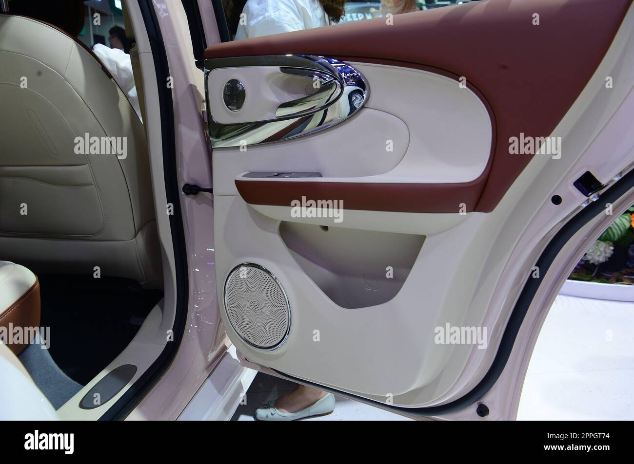 SHANGHAI, CHINA - APRIL 21, 2023 - A ballet cat car is displayed at the ...