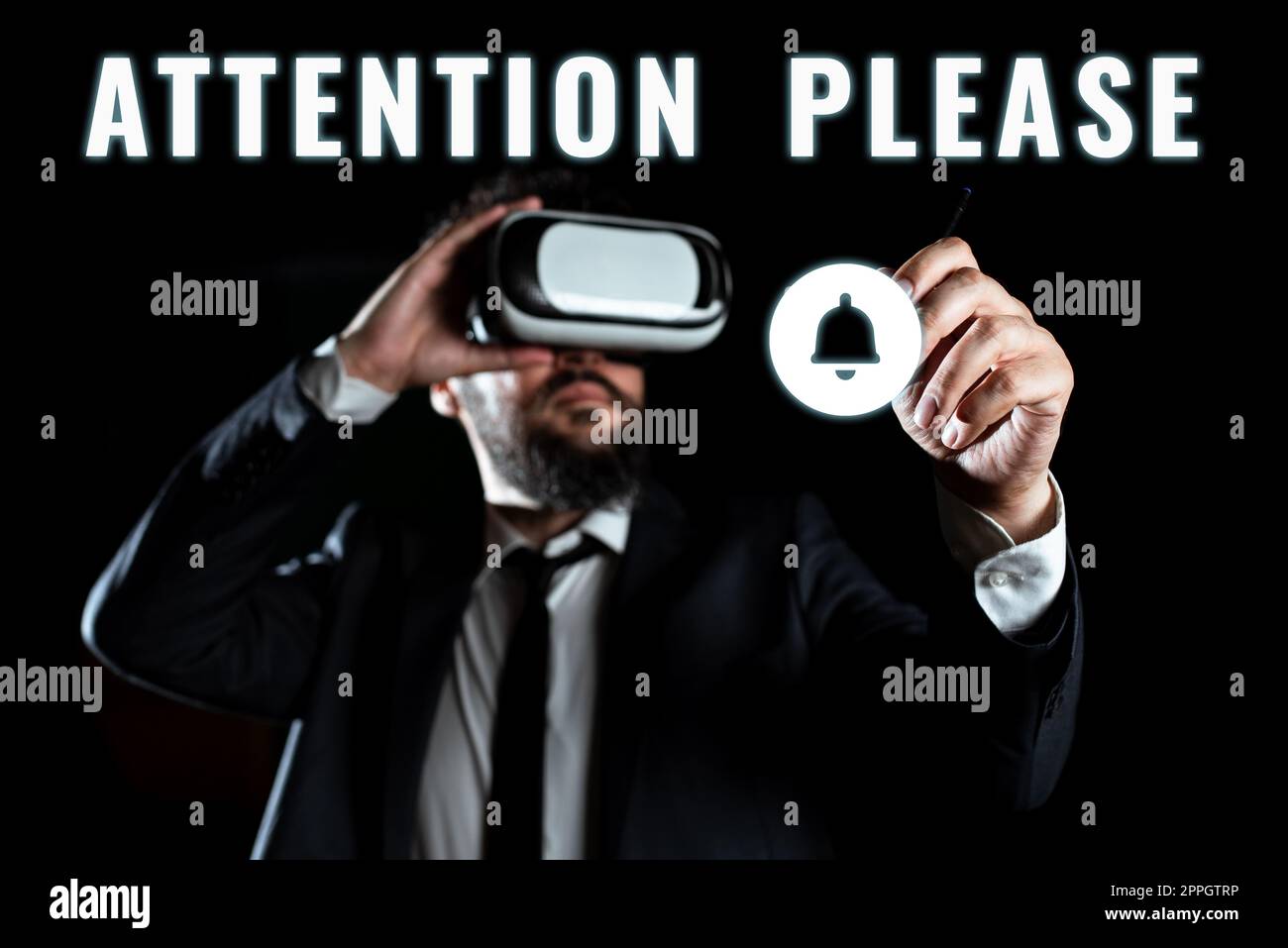 Text sign showing Attention Pleaseasking people sop doing anything and ... Text sign showing Attention Pleaseasking people sop doing anything and ...