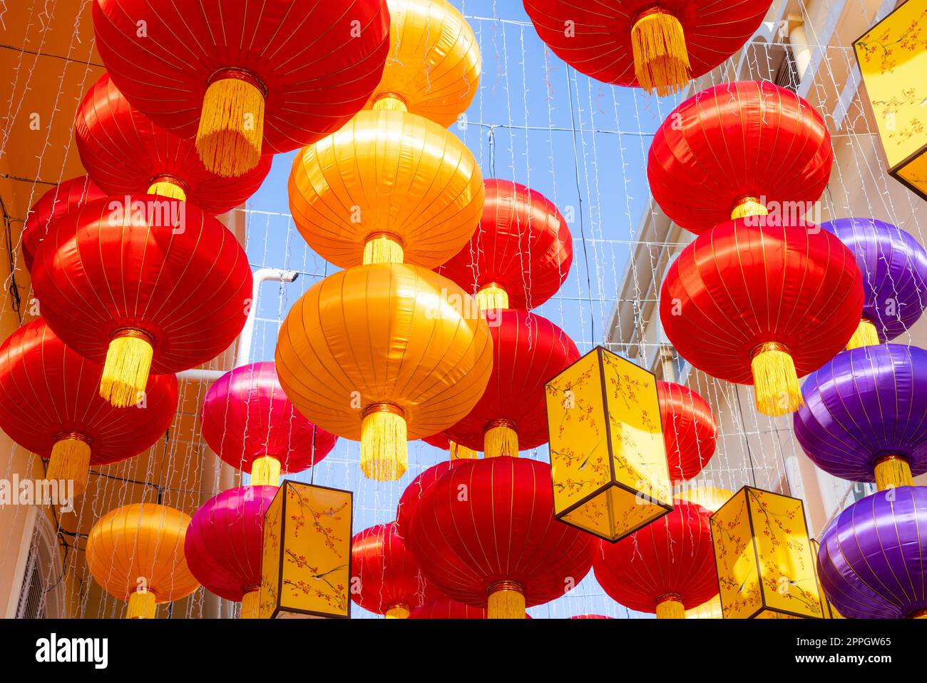 Traditional chinese new year lantern Stock Photo - Alamy