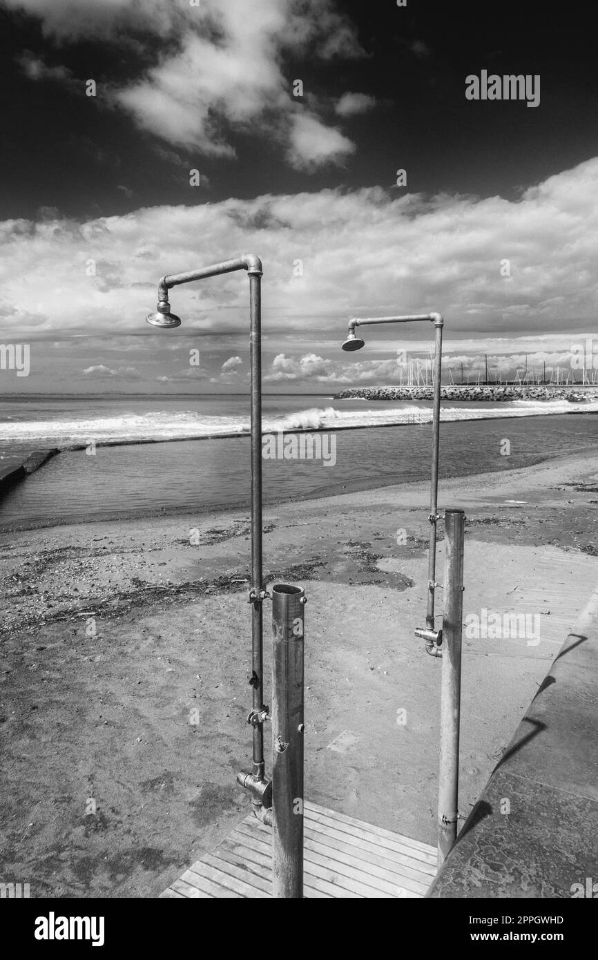 Take A Shower (BW Stock Photo - Alamy