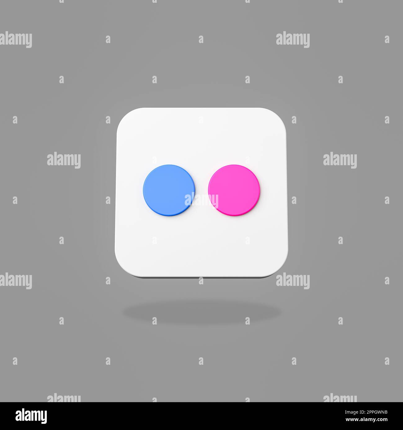 Flickr Logo on Flat Gray Background Stock Photo - Alamy