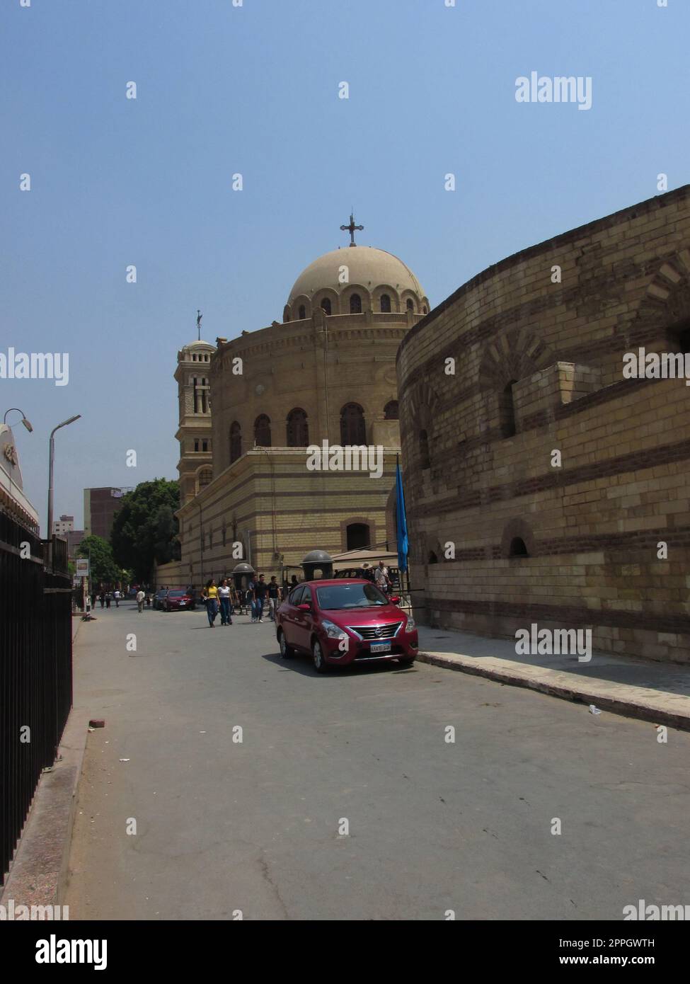 The architectural complex of the Church of St. George in Cairo. Egypt ...