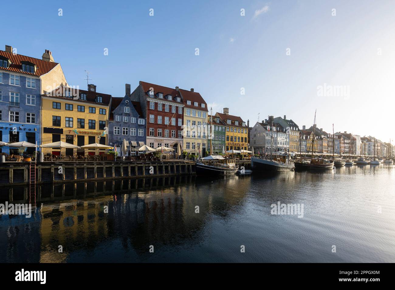 Nyhavn ancient port in Copenhagen, Denmark Stock Photo - Alamy