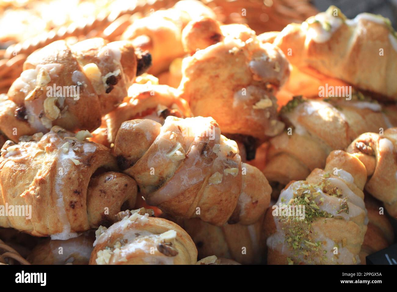 small sweet desserts as very nice food background Stock Photo - Alamy