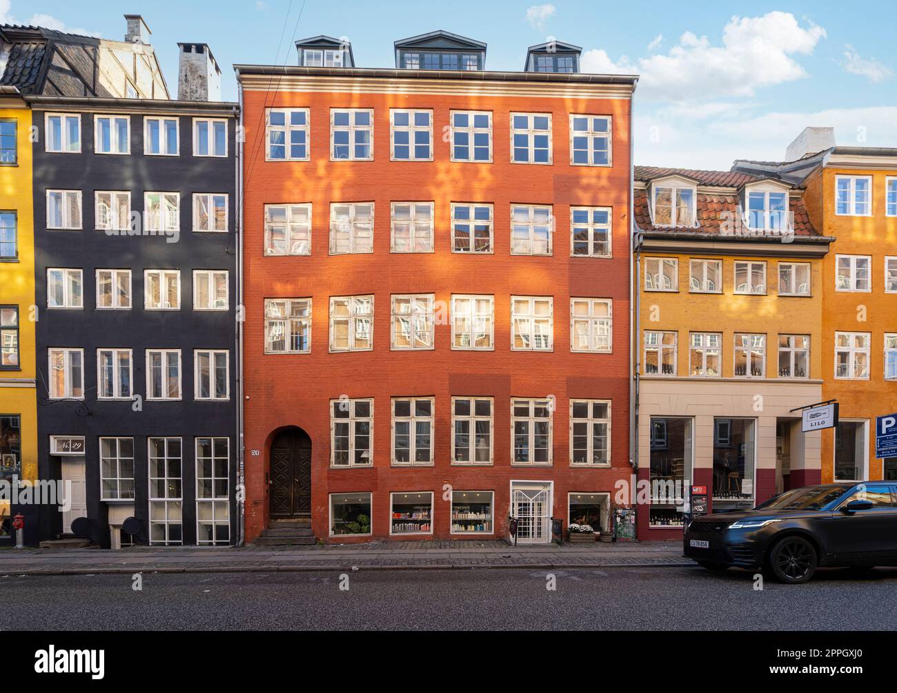 typical colored house in Copenhagen, Denmark Stock Photo - Alamy