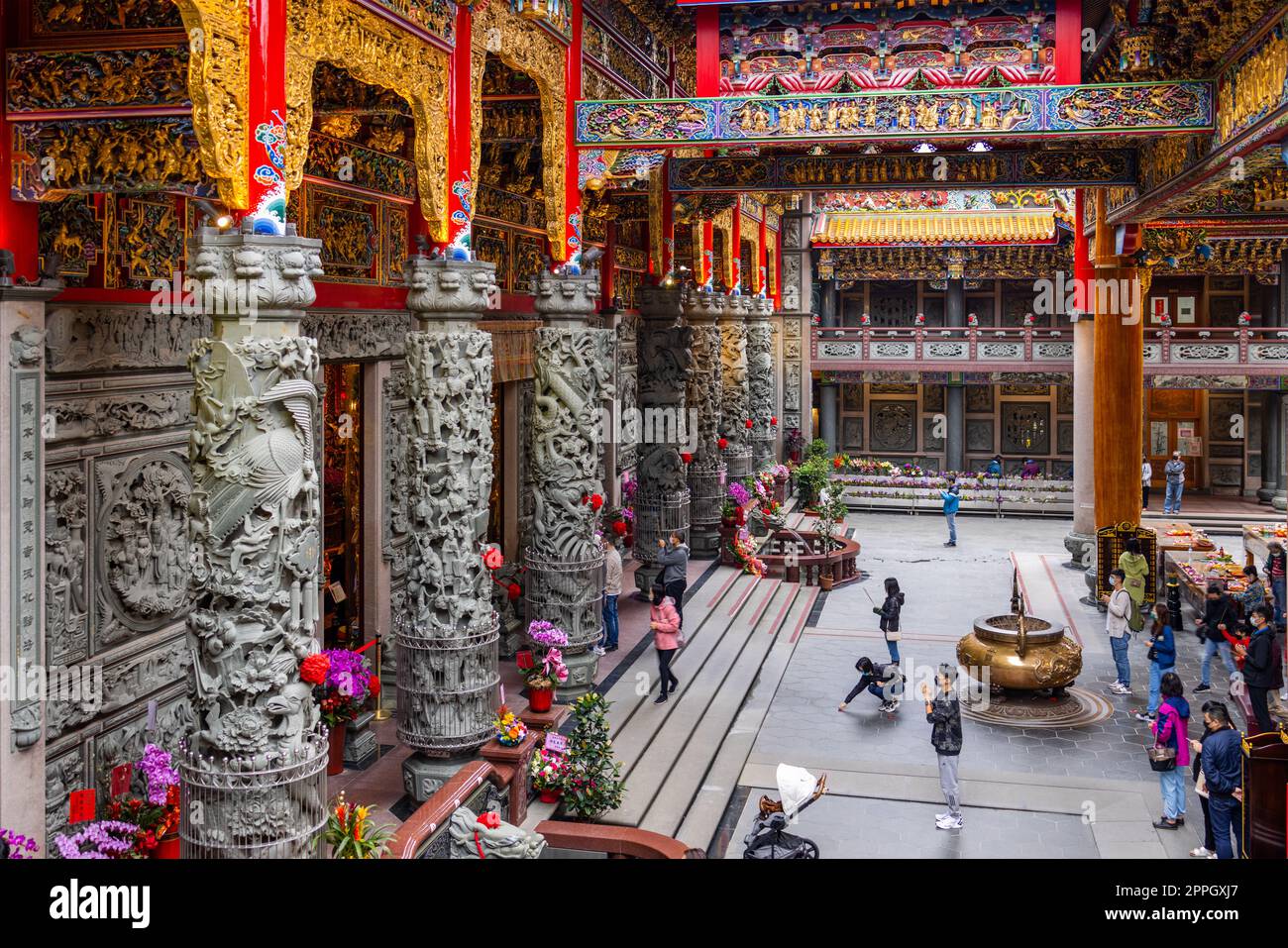 New Taipei, Taiwan 19 April 2022: Zhulin Mountain Buddhist Temple Stock ...