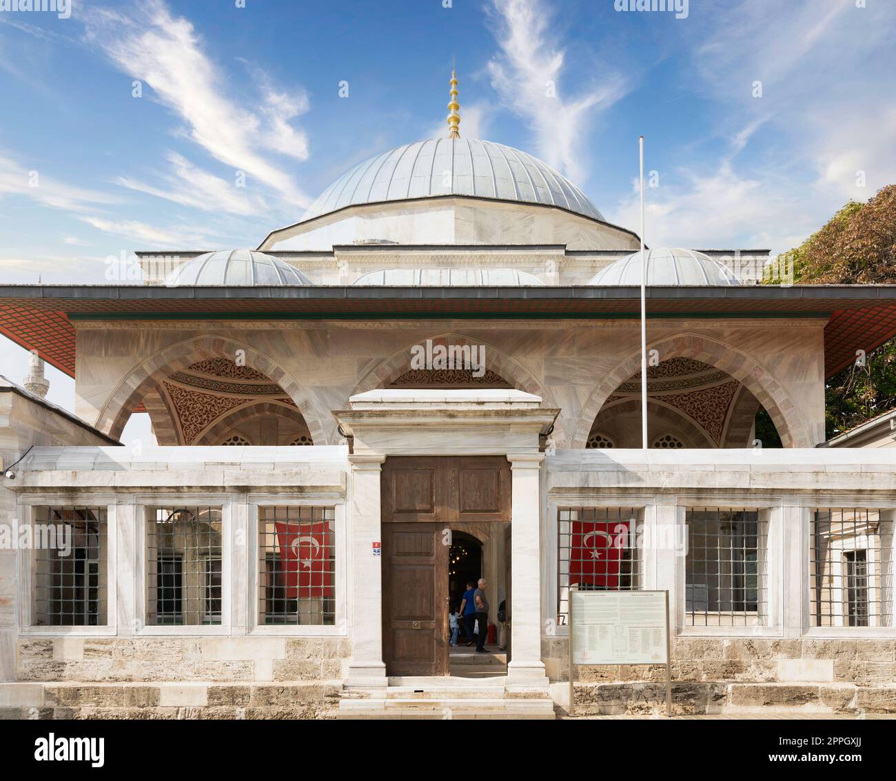 Tomb of Sultan Ahmed The First, located near the Blue Mosque, Istanbul ...