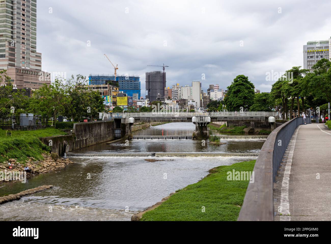 Taoyuan, Taiwan, 16 June 2022: Taoyuan city with river in Taiwan Stock ...
