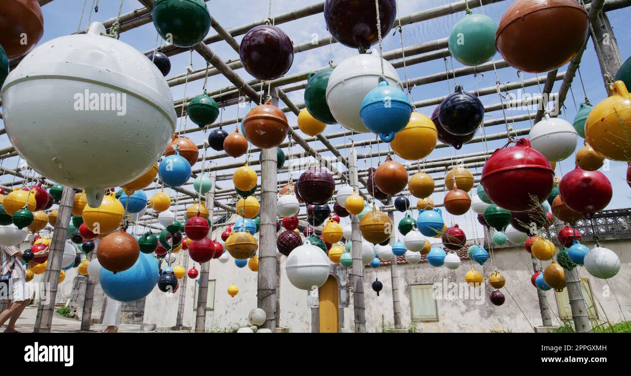 Colorful floating ball in Nanliao of Penghu at Taiwan Stock Photo - Alamy