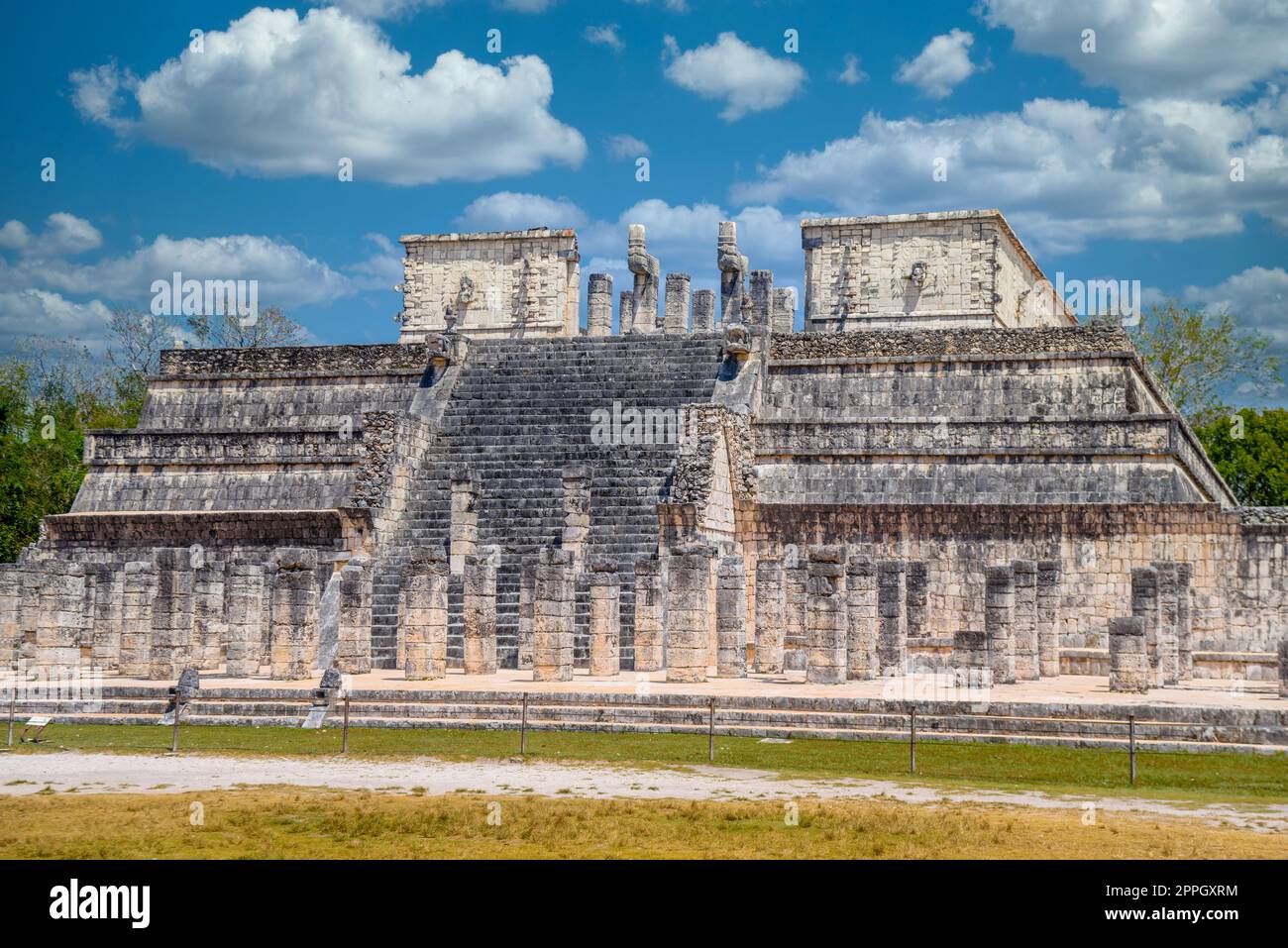Temple of the Warriors in Chichen Itza, Quintana Roo, Mexico. Mayan ...
