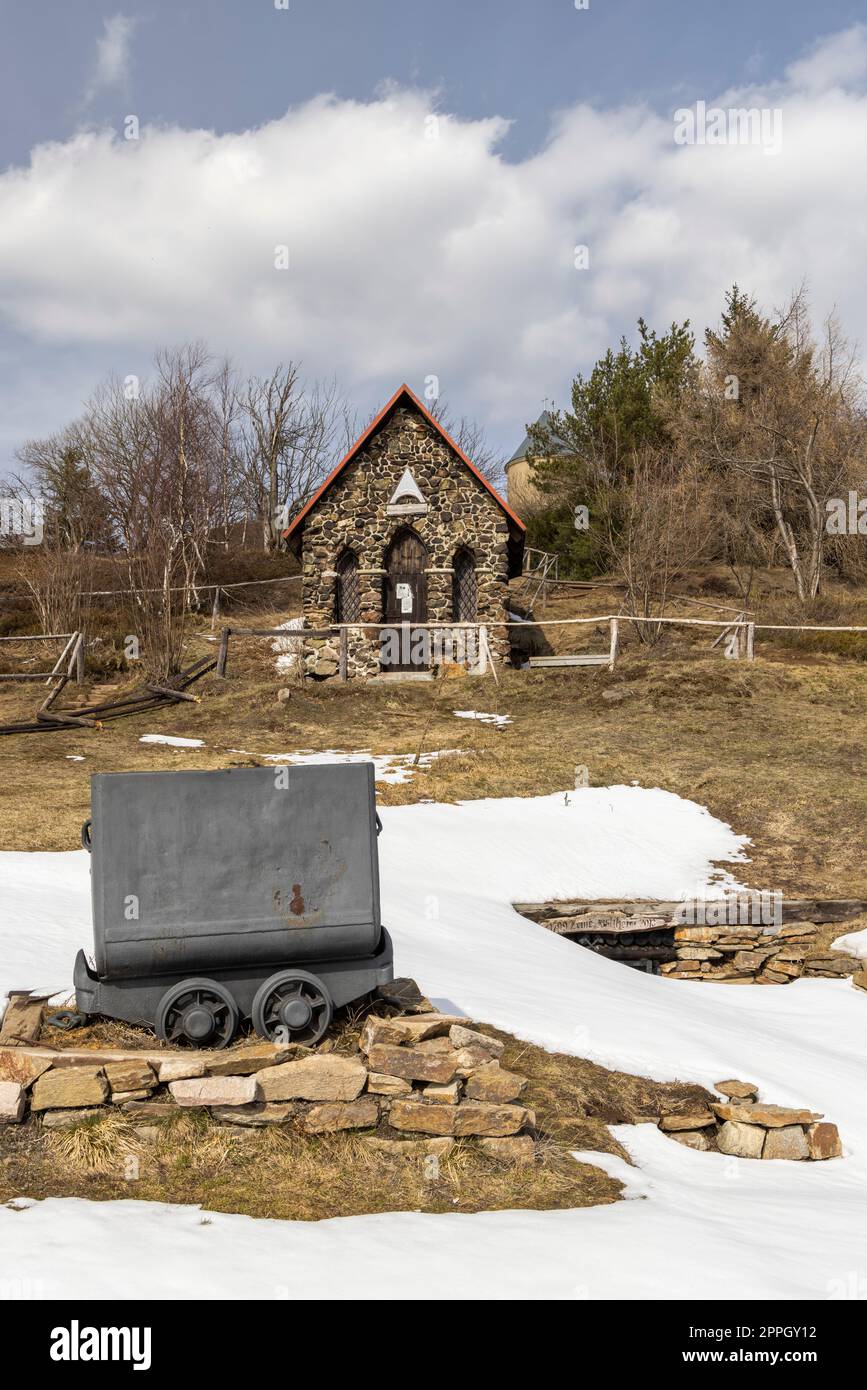 The mining landscape Mednik Hill, UNESCO World Heritage site Stock ...