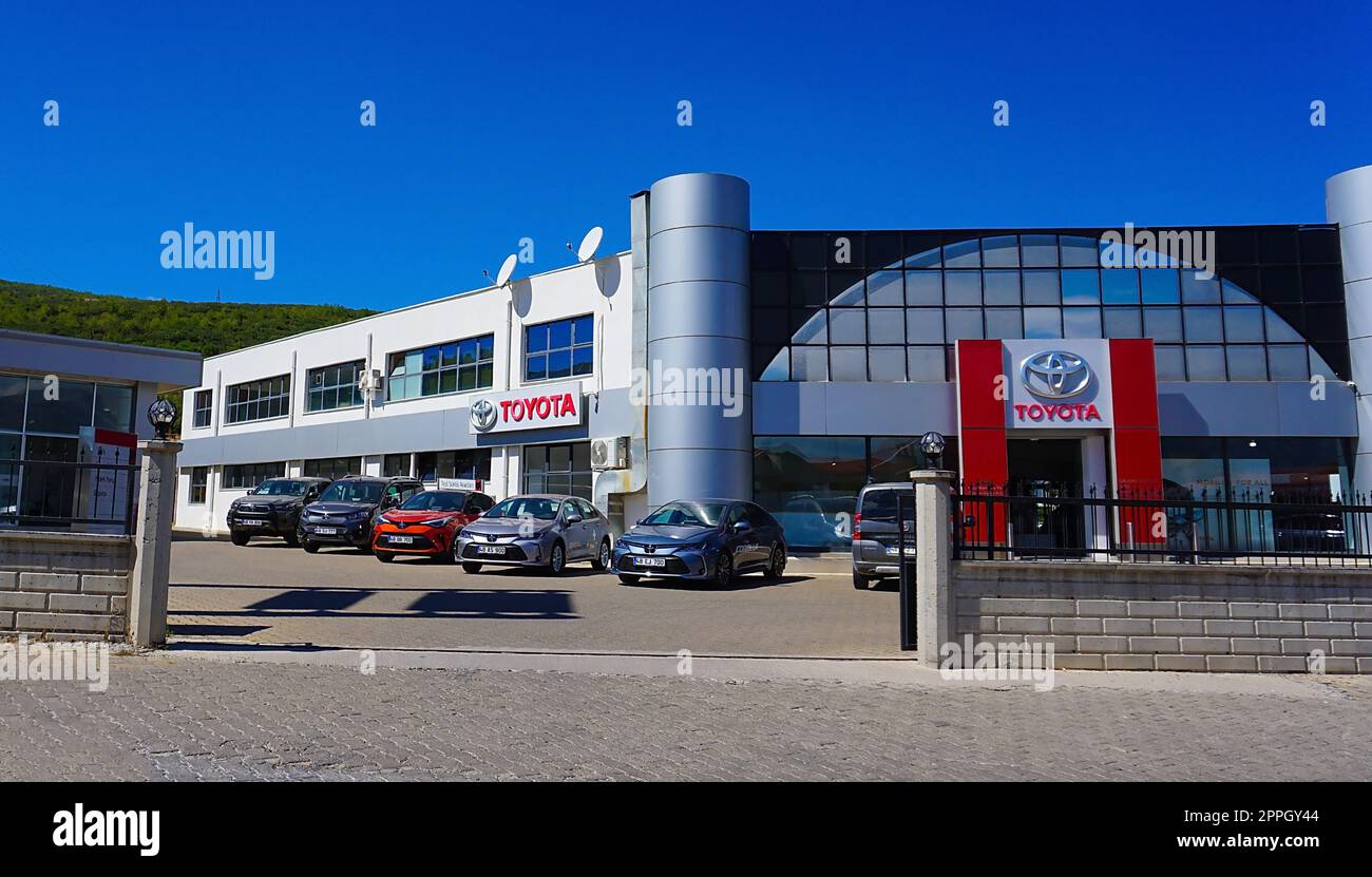 Antalya, Turkey - September 17, 2022: View of the facade of a Toyota ...