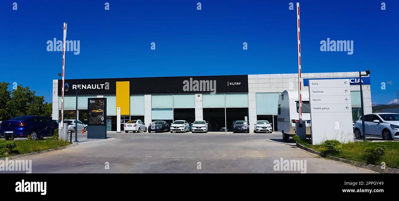 Antalya, Turkey - September 17, 2022: Showroom of Renault. Showroom and ...