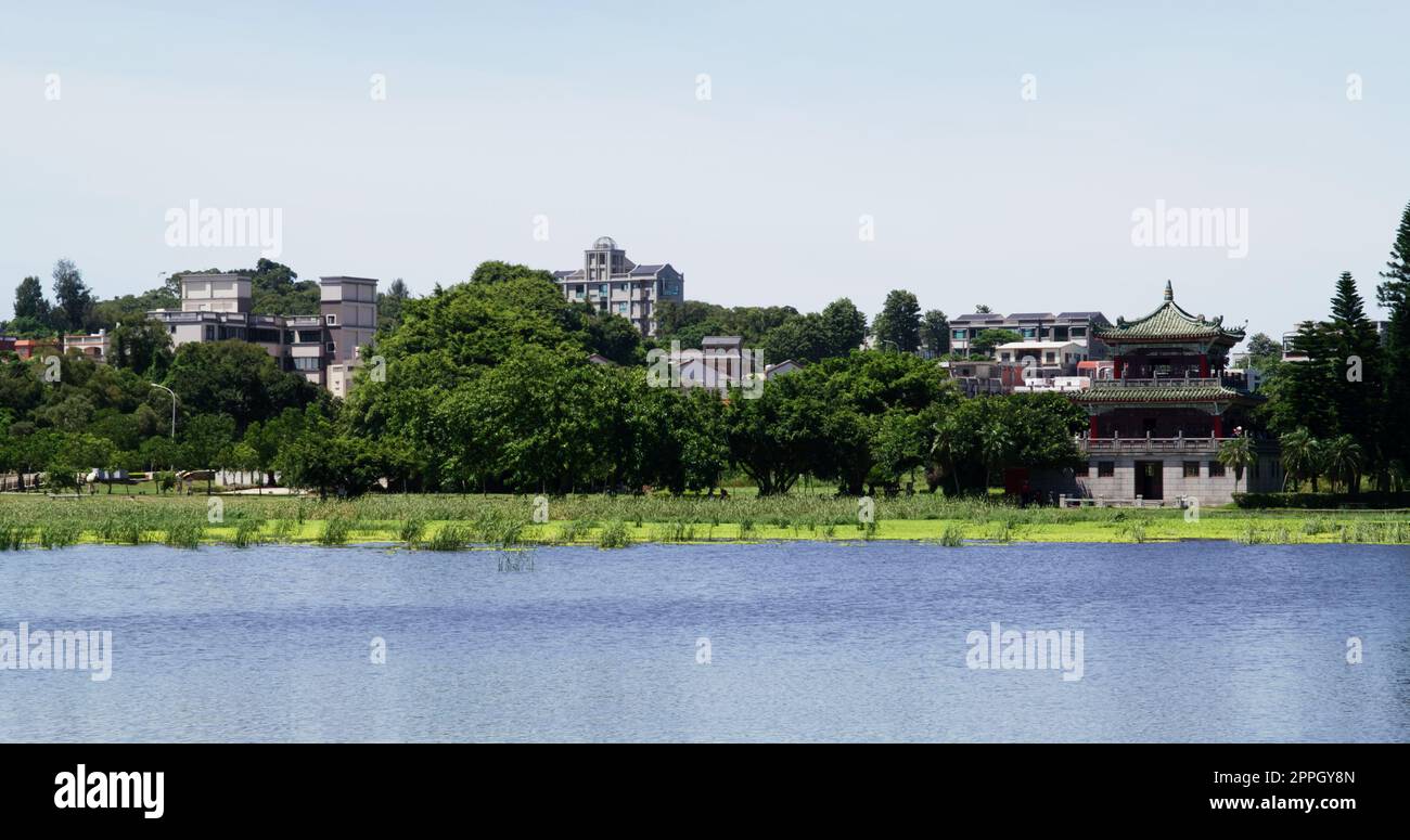 Taiwan Kinmen Gugang Tower and Gugang Lake Stock Photo - Alamy