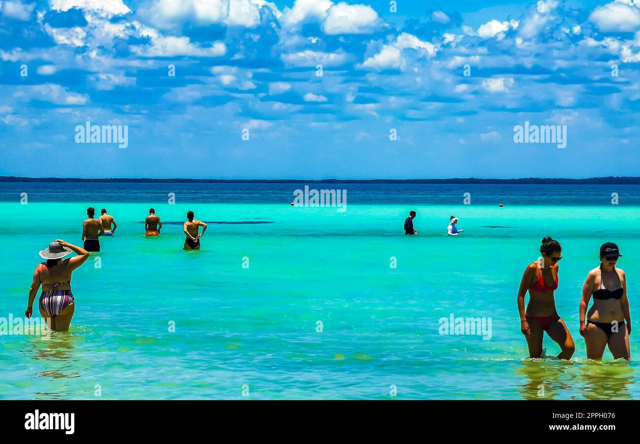 Beautiful Holbox island beach Punta Coco lagoon turquoise water Mexico ...