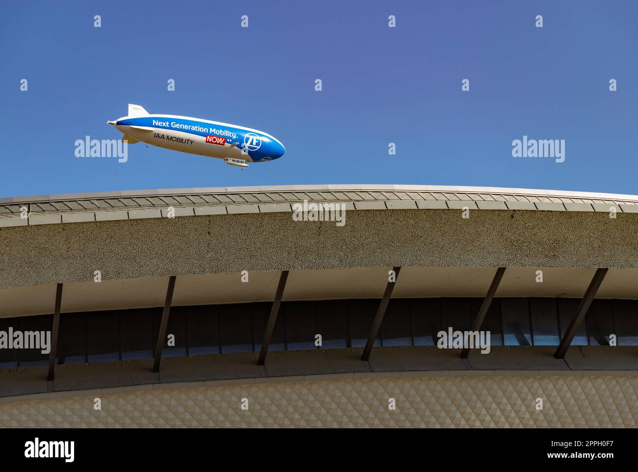 ZF Zeppelin and Spodek Stock Photo - Alamy