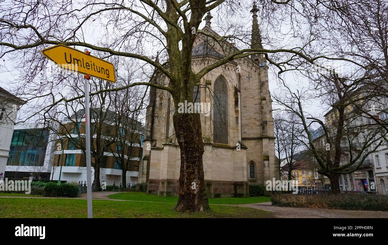 Stradtkirche is protestant church in Baden-Baden, Germany Stock Photo ...