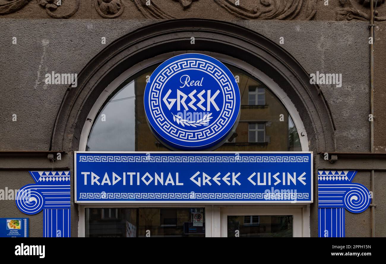 Mediterranean restaurant sign greek hi-res stock photography and images ...