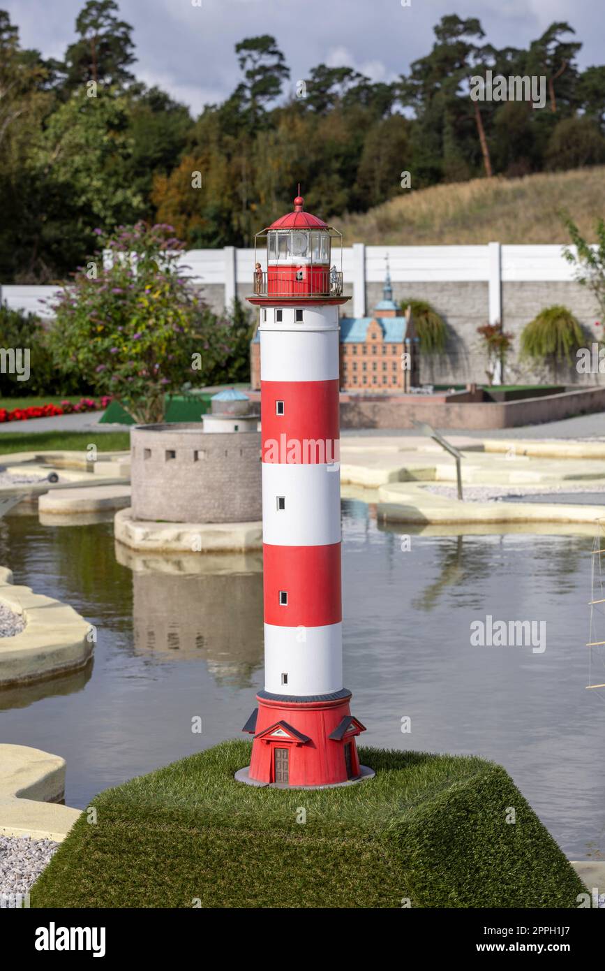 Baltic Park of Miniatures, small replica of Nida Lighthouse in ...