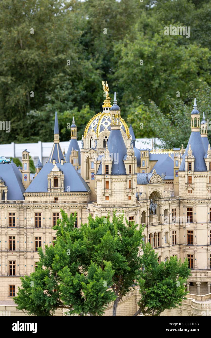 Baltic Park of Miniatures, small replica of Schwerin Castle in Germany ...