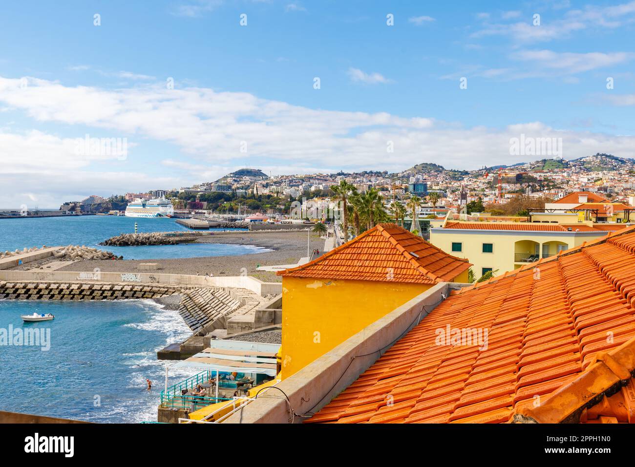 Sao Tiago fortified castle in Funchal, Madeira, Portugal Stock Photo ...