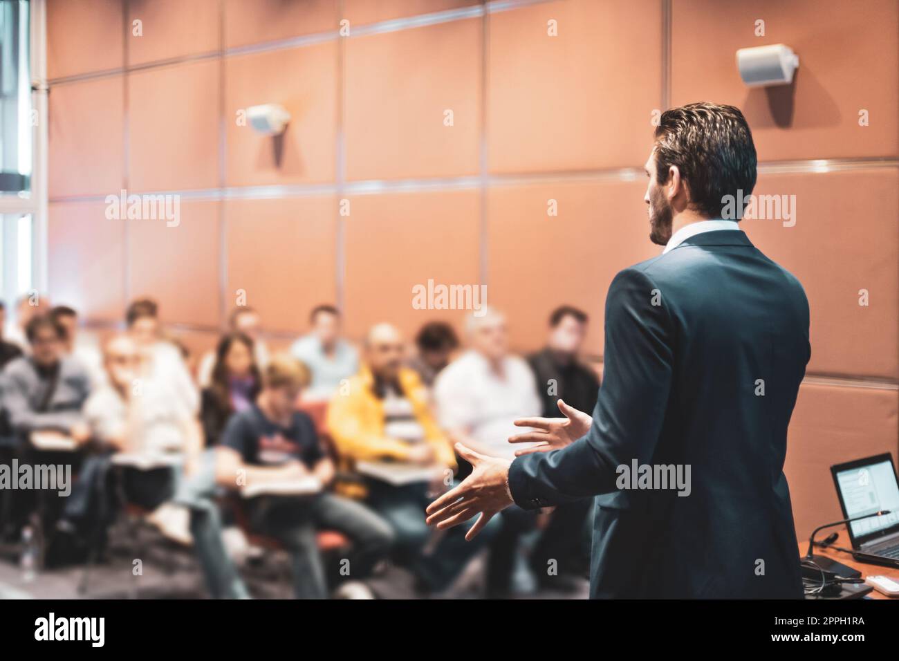 Speaker at Business Conference with Public Presentations. Audience at ...