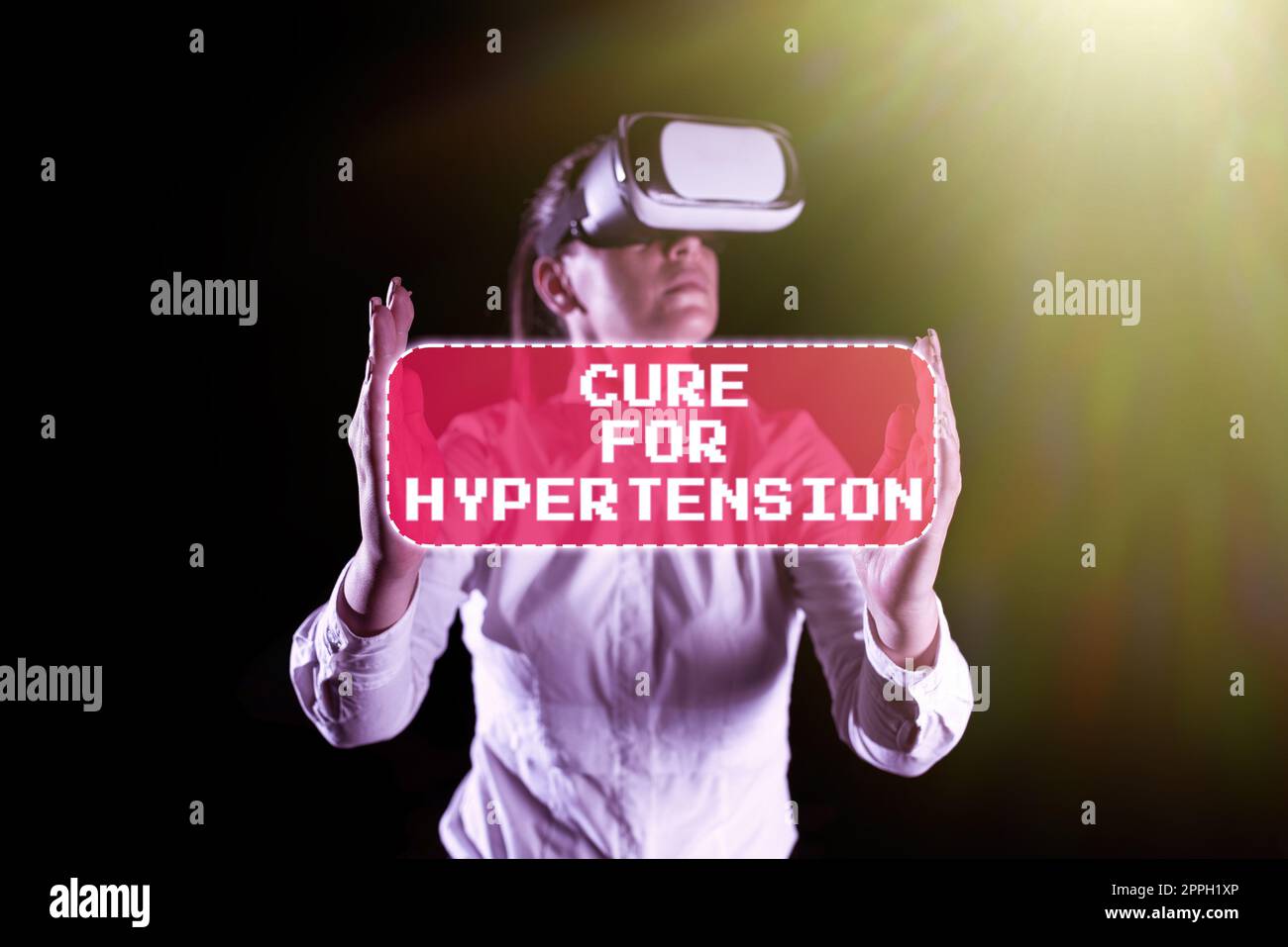 Hand writing sign Cure For Hypertension. Business showcase Getting ...