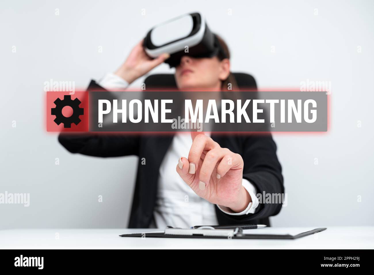 Sign displaying Phone Marketing. Internet Concept art of promoting ...
