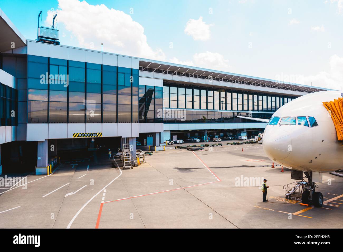 Aircraft runway of a modern airport building Stock Photo - Alamy