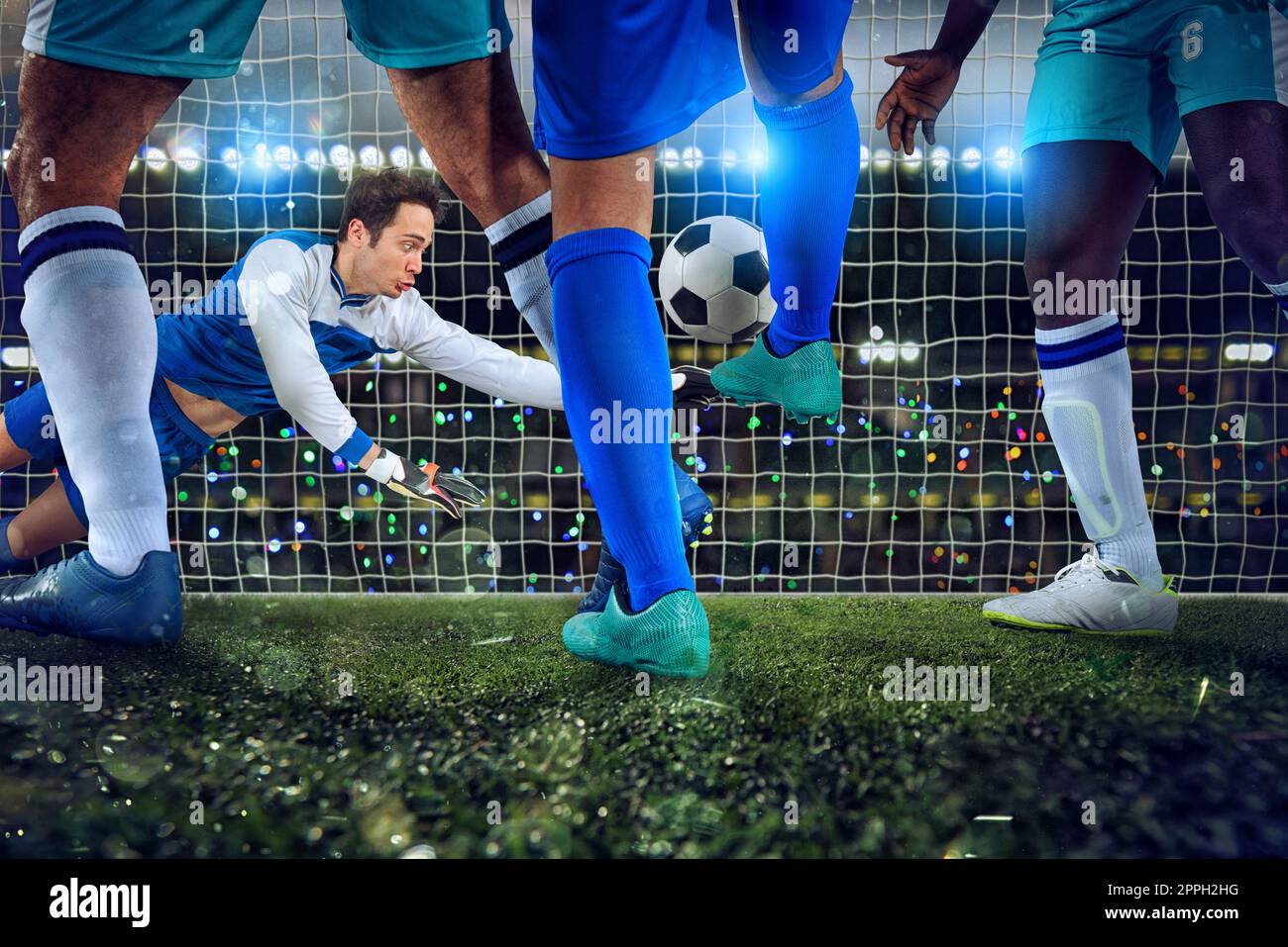 Football soccer players action hi-res stock photography and images - Alamy