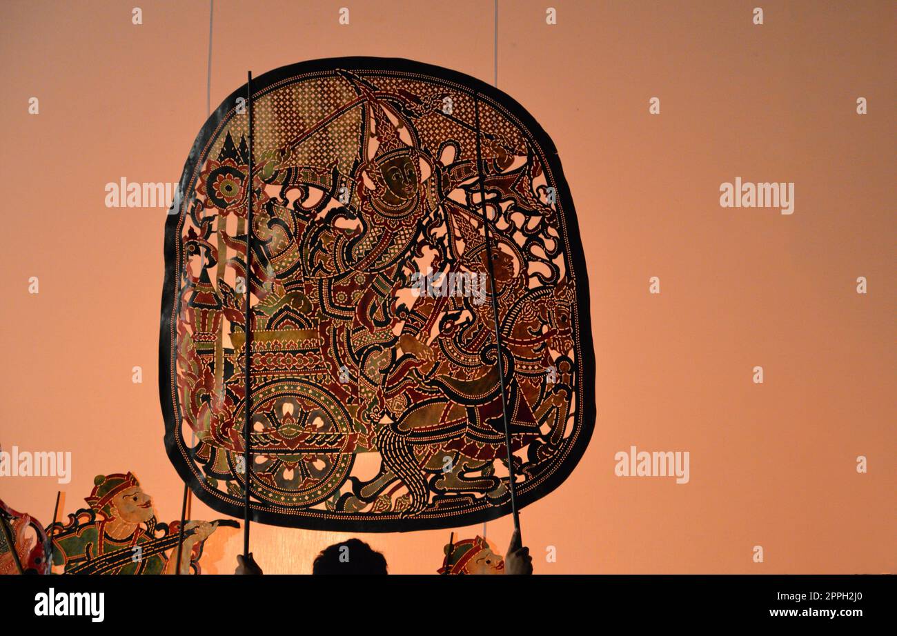 Thai shadow puppet art at Rachaburi province, Thailand Stock Photo - Alamy