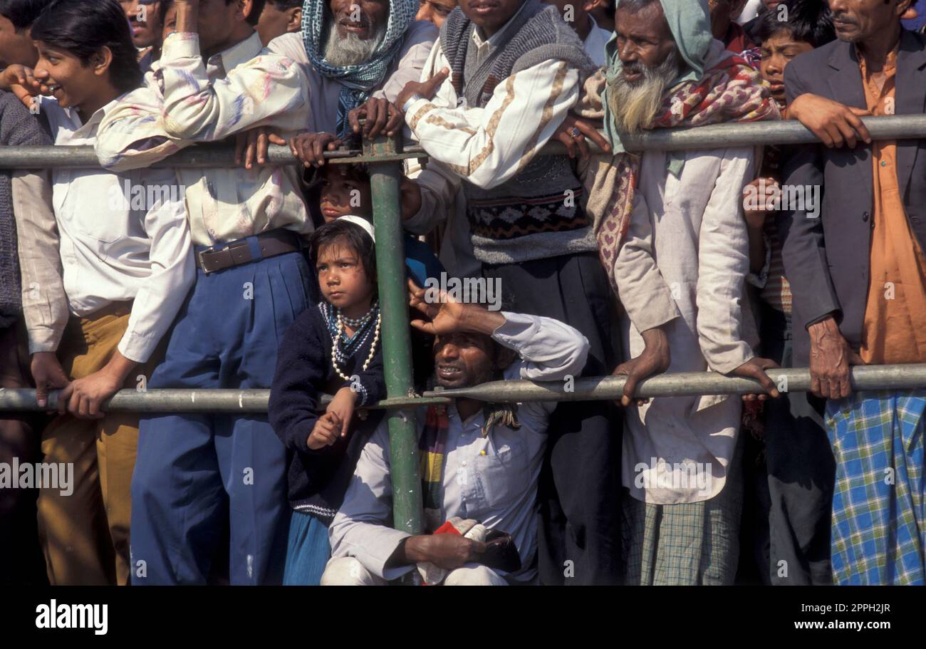 viewers indian people wait on a road for the Parade at the Republic Day ...