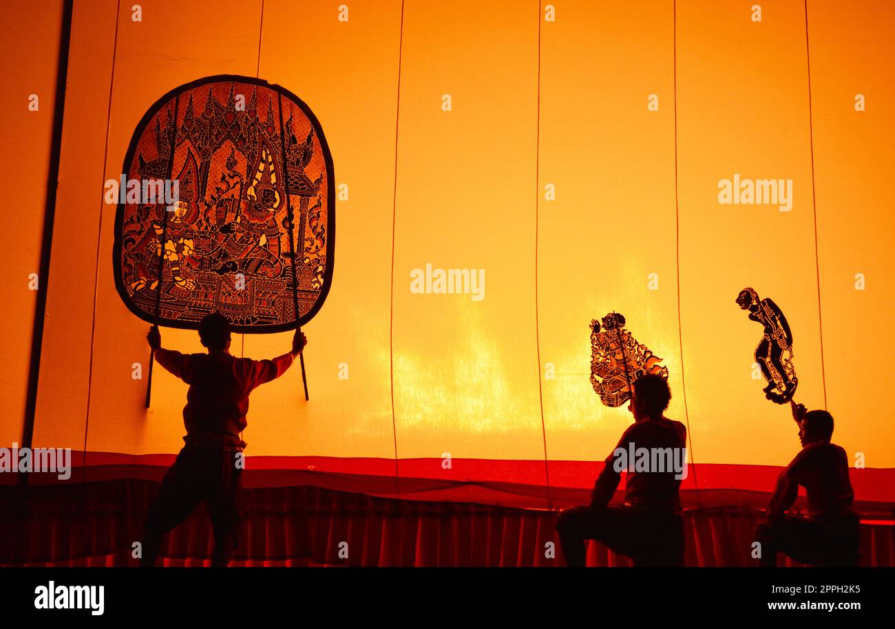 Thai shadow puppet art at Rachaburi province, Thailand Stock Photo - Alamy