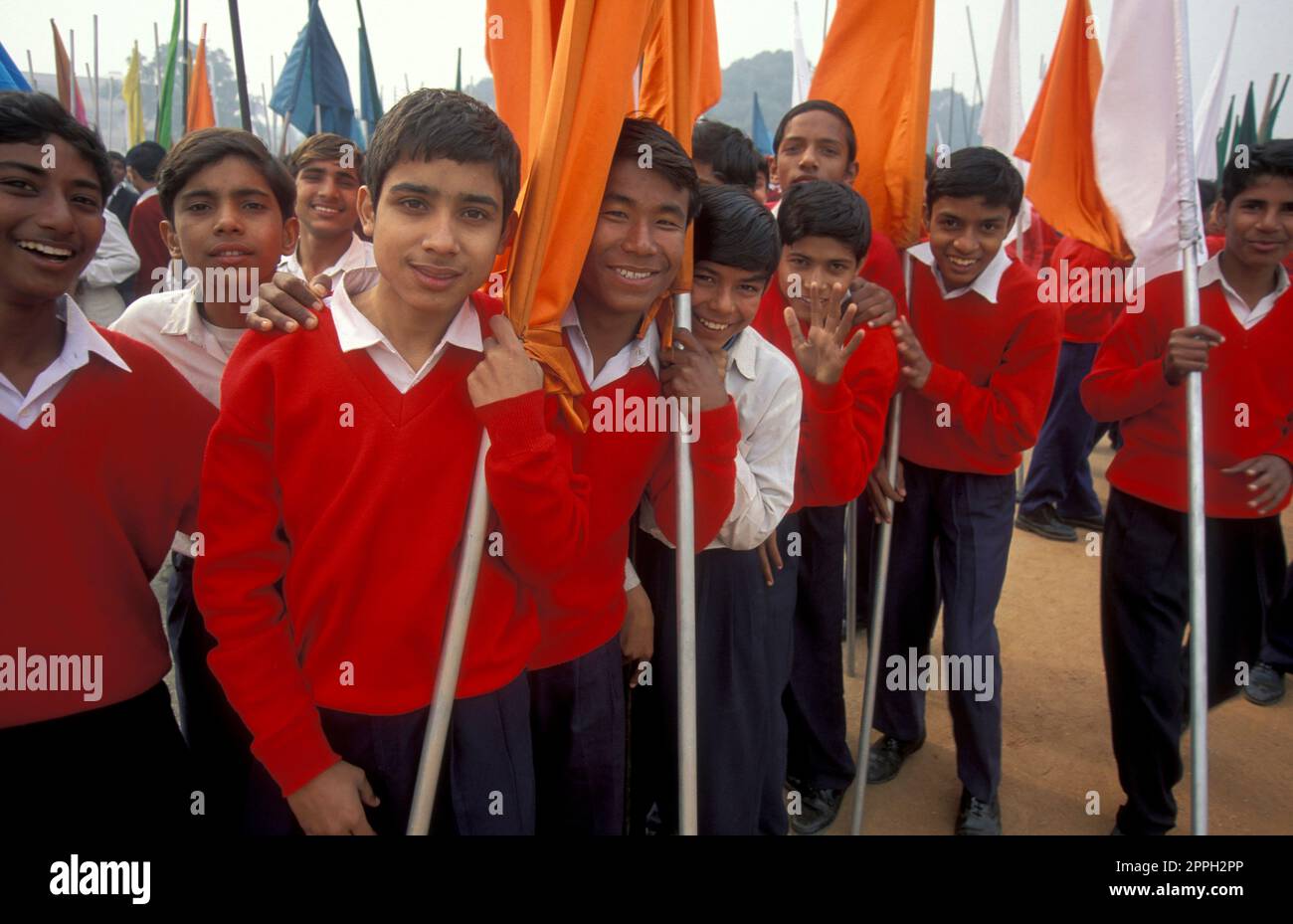 People at the Parade at the Republic Day on January, 26, 1998, in the ...