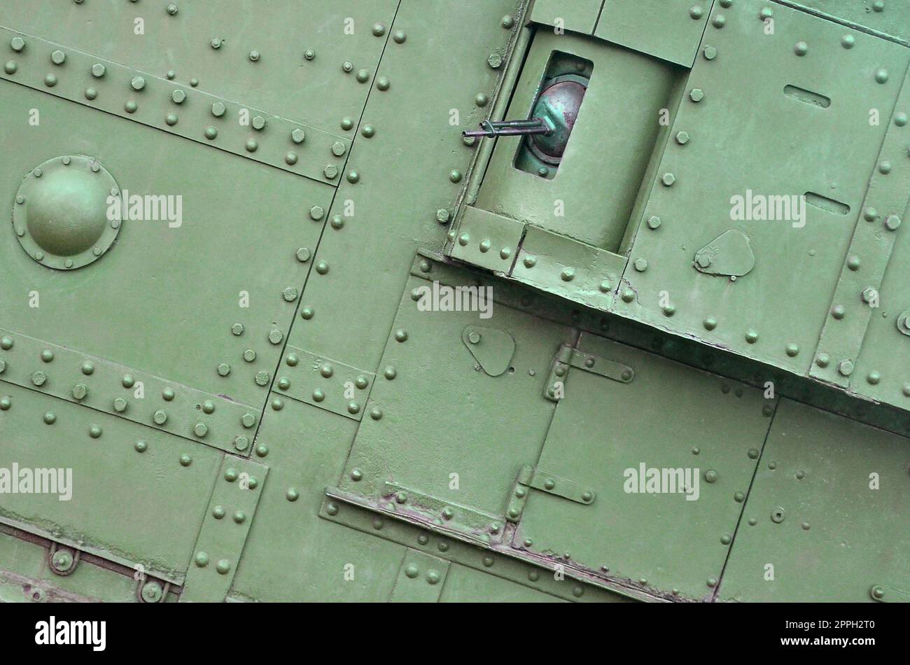 Texture of tank side wall, made of metal and reinforced with a ...