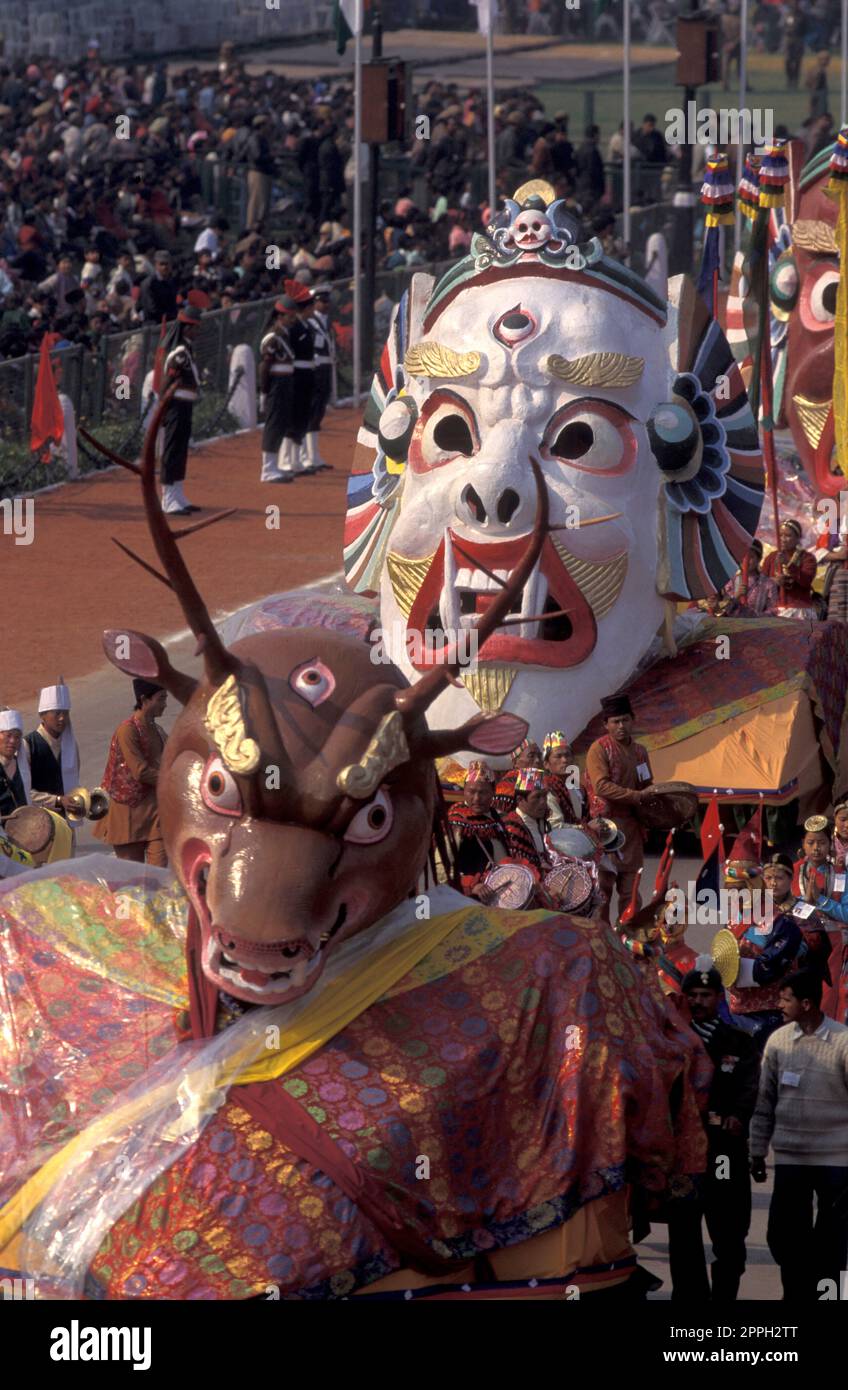 a cultural show at the Parade at the Republic Day on January, 26, 1998 ...