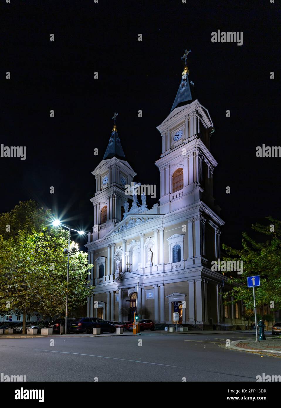 Cathedral of the Divine Saviour at Night Stock Photo - Alamy